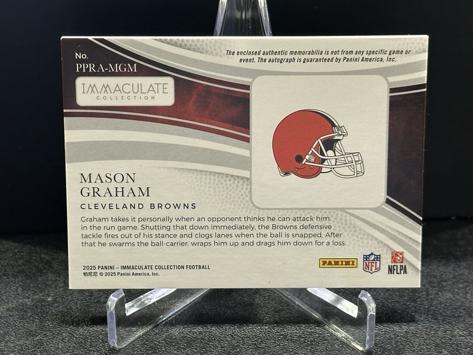 2025 Immaculate Mason Graham RPA FOTL Emerald /25 RC Letter Patch Auto ...