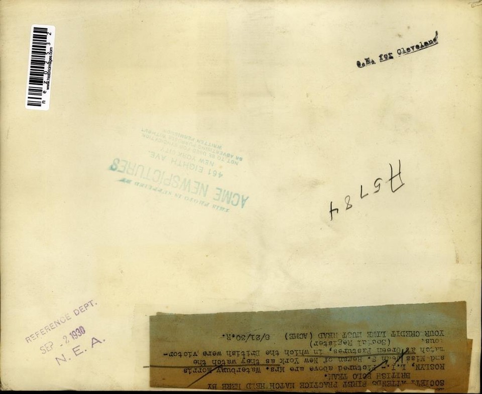 1930 Press Photo Mrs. Waterbury Morris And Miss Jean Regan Watch Polo ...