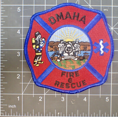 Vintage Fire & Rescue Embroidered Patch Omaha, Nebraska | eBay Australia