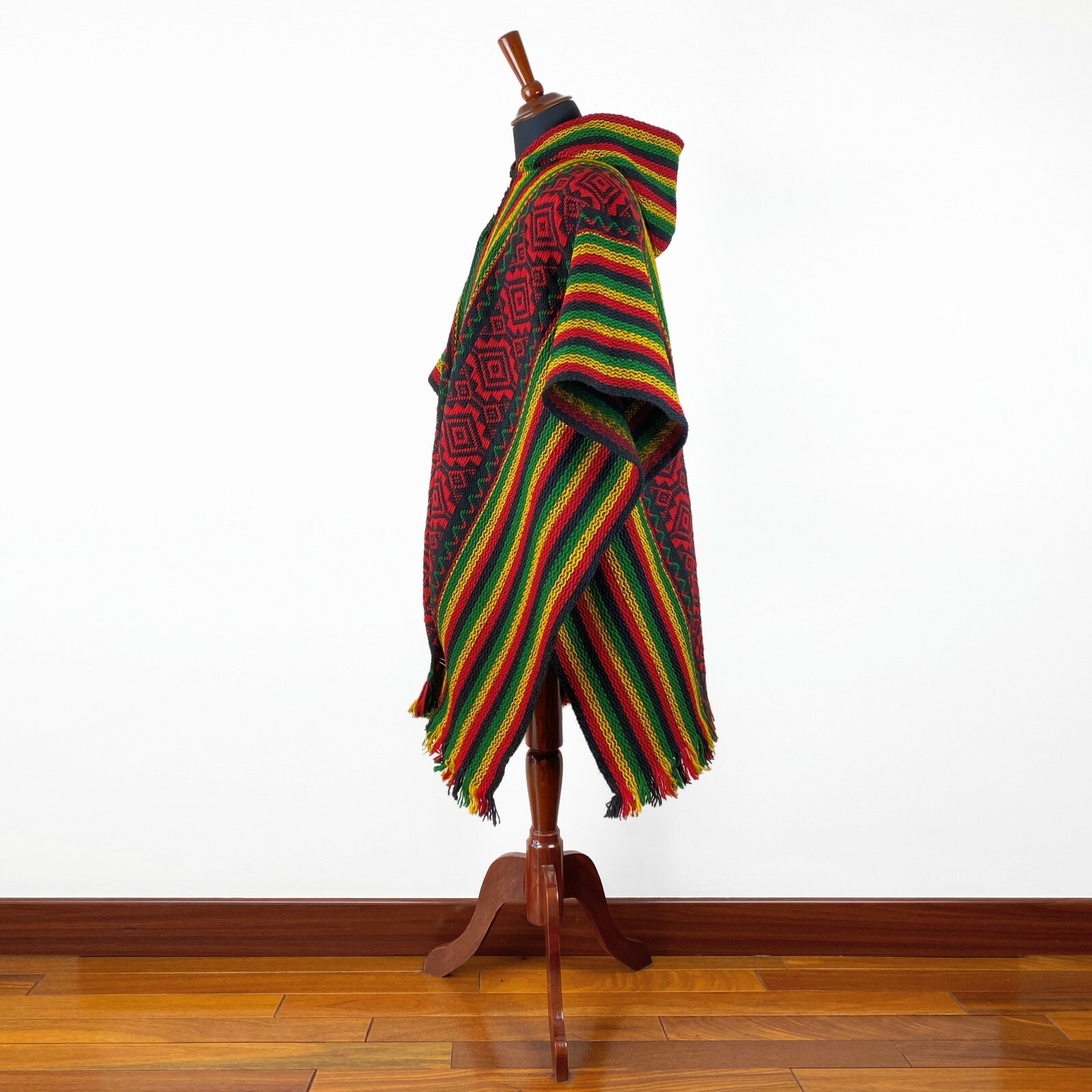Llama Wool Mens Unisex South American Poncho Cape Coat Jacket rasta ...
