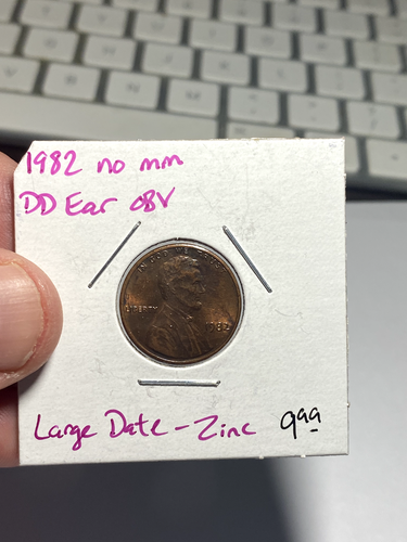 1982 P United States 1 Cent Error Coin - Double Die (DDO), Large Date ...