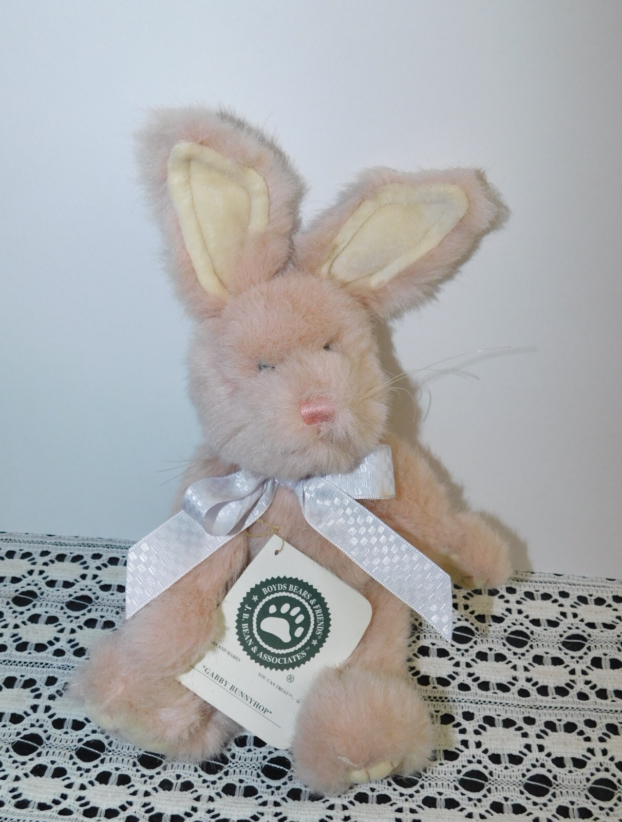BOYDS BEARS & FRIENDS JB BEAN & ASSOC PINK HARE BUNNY RABBIT GABBY ...