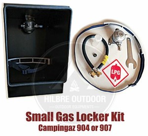 SMALL GAS BOX LOCKER KIT CAMPING GAZ 904 907 STORAGE CAMPER CARAVAN ...