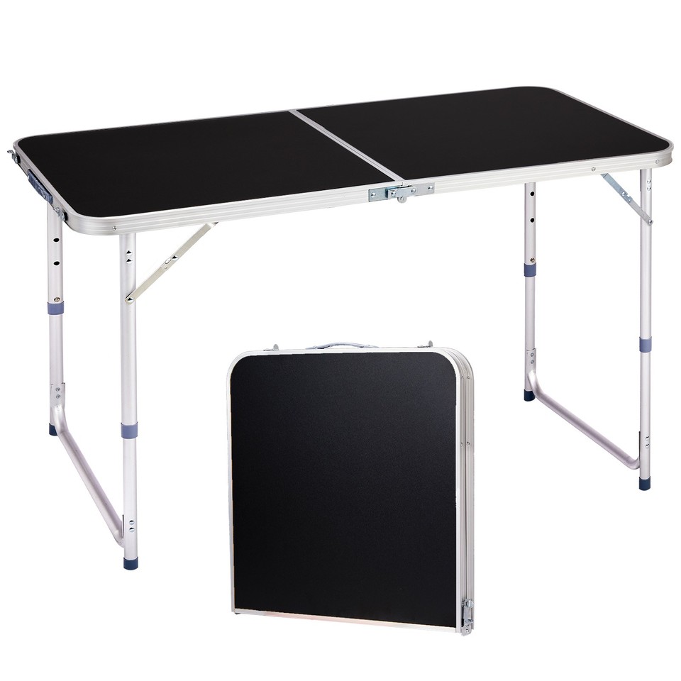 Aluminum Folding Table 4 ft Picnic Camping Table Portable Indoor ...