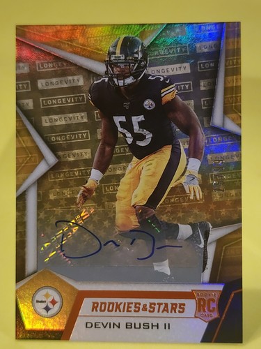 2019 Rookies & Stars Longevity Signatures Orange /99 Devin Bush II ...