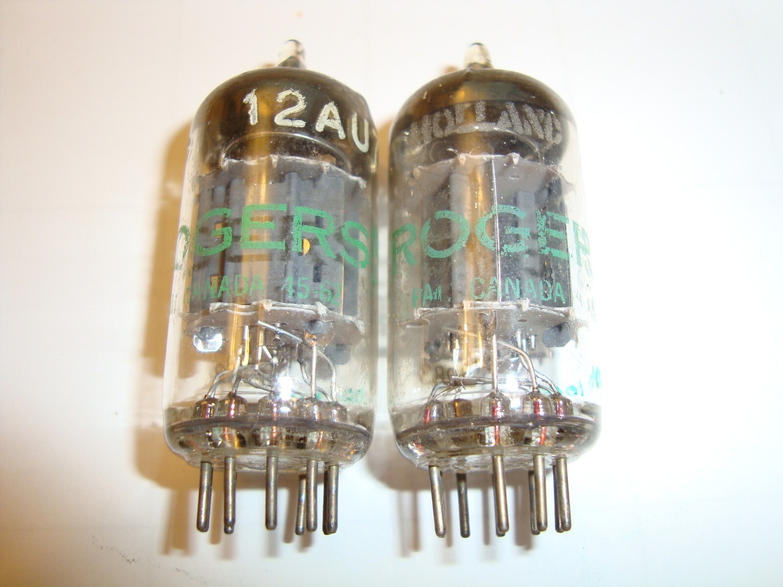 Pair of 12AU7 Tubes, By Philips (Holland)For It's Subsidiary Rogers, Hi ...