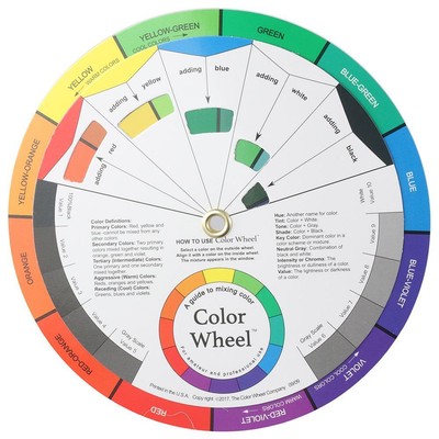 Color Color Wheel Card 14cm Chromatic Circle Paper Card Basic Color ...