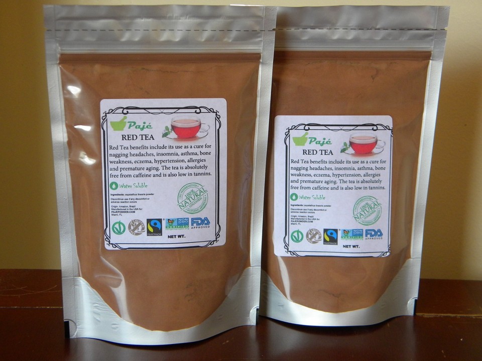 RED TEA powder PAJE 4oz 8oz 16oz ANTIOXIDANT, CRONIC HEADACHE RELIEF ...