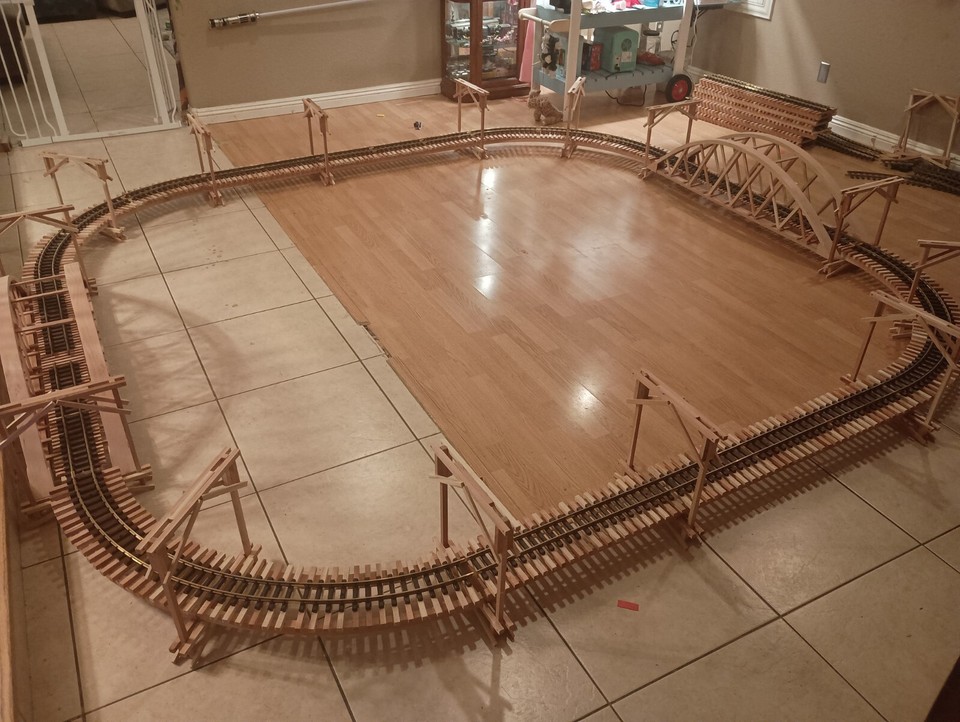 G Scale Train Track Trestle Ceiling KIT! Double Arched Bridge! Use with ...