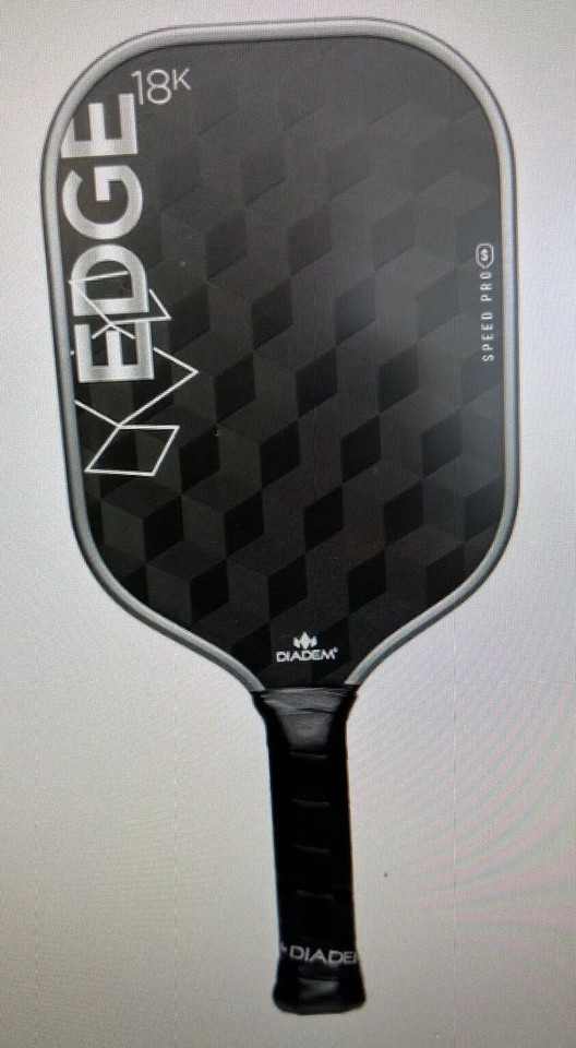 Diadem Sports, Edge 18K Speed Pro Pickleball Paddle, Raw Carbon/Silver ...