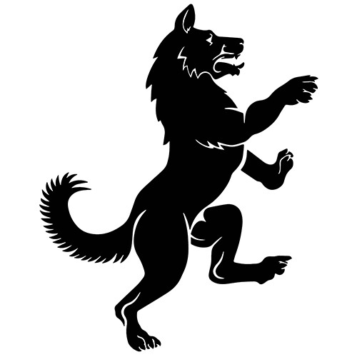 Dog Heraldic #1 sticker VINYL DECAL Medieval Renaissance Heraldry ...