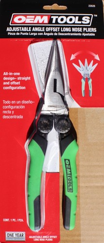 OEM Tools Adjustable Angle Offset Long Nose Pliers 8.5" | eBay