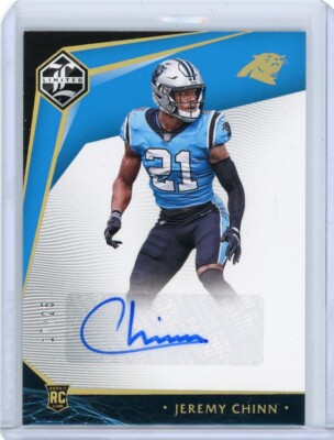 2020 Panini Limited Football Gold Rookie Autograph #217 Jeremy Chinn ...