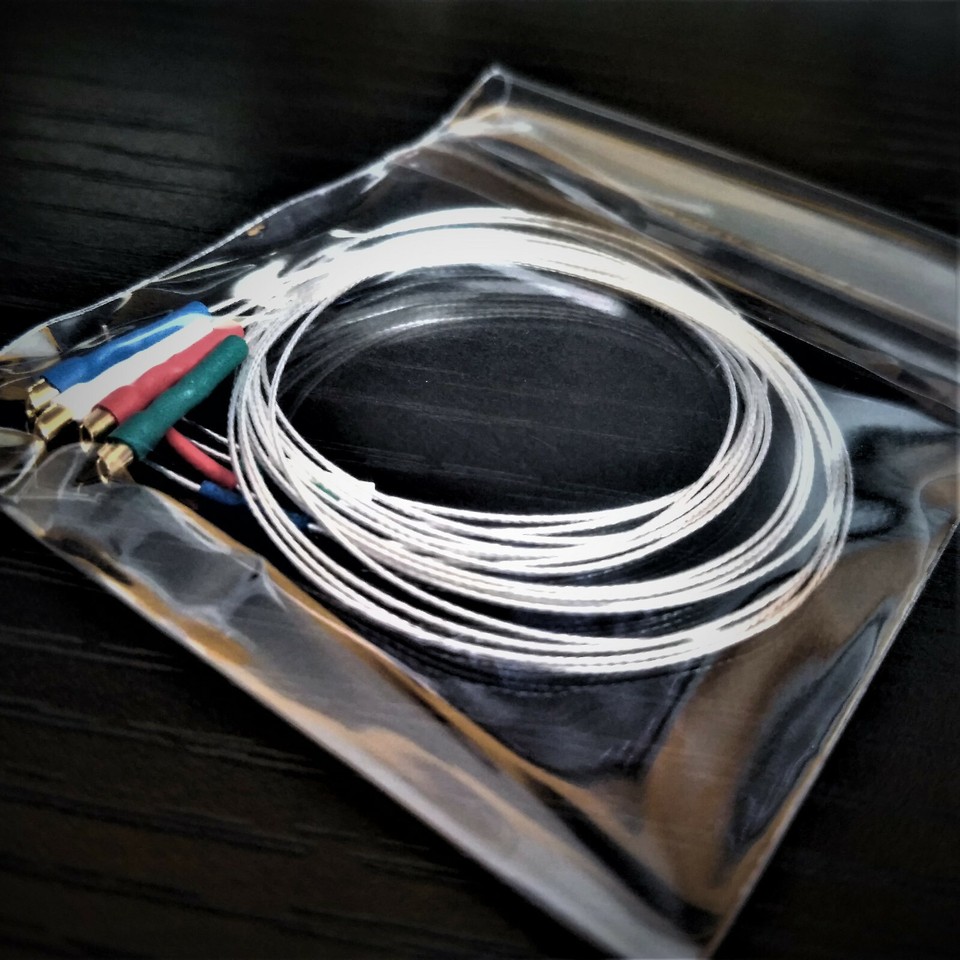 Tonearm Cable, Wire kit 40cm, 1.20mm Gold plated connectors | eBay