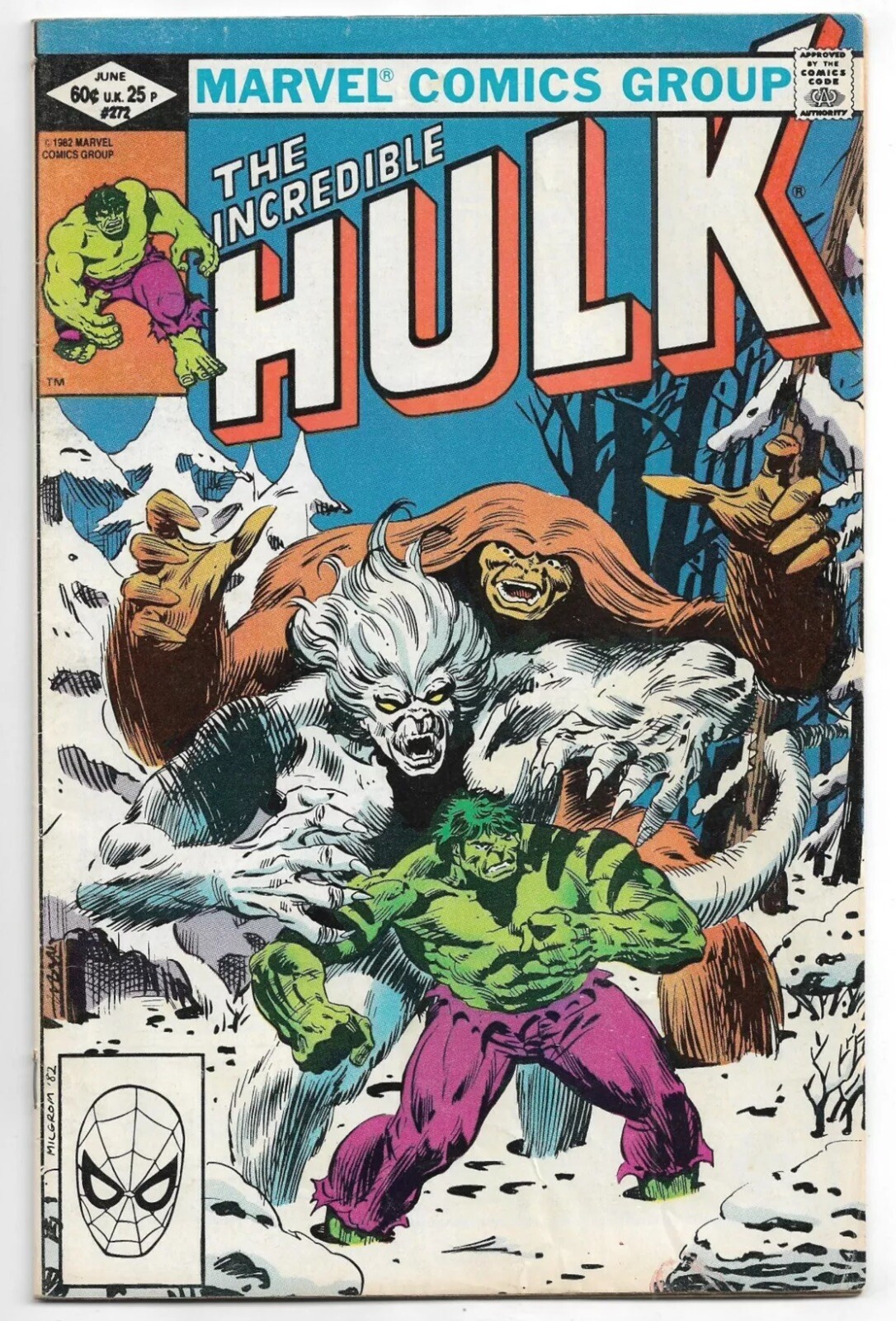 Incredible Hulk #272 (1982, Marvel) VF/NM Rocket Racoon! Wendigo | eBay