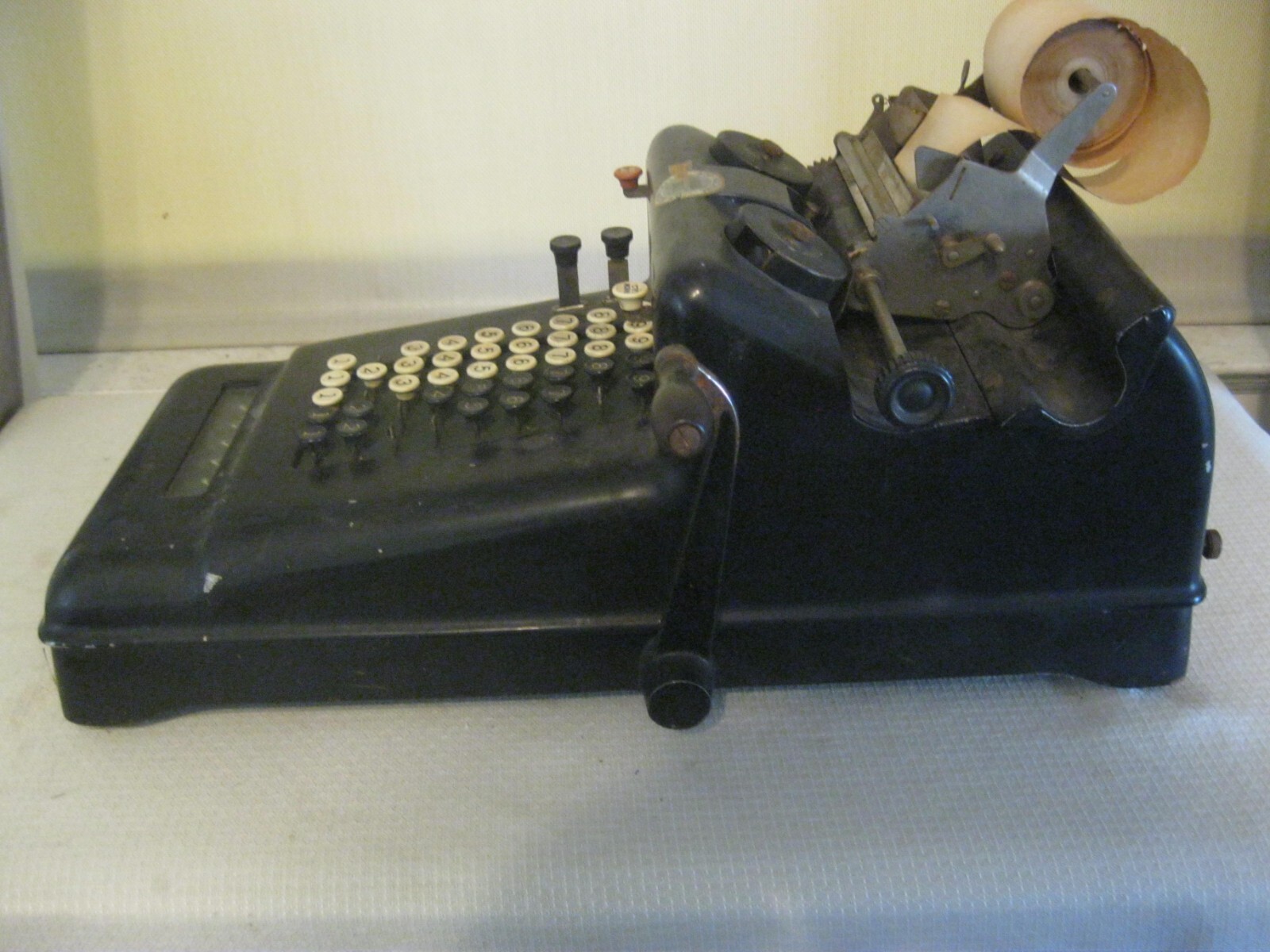 Antique 1930's Burroughs Hand Crank Adding Machine/Calculator Aurora ...