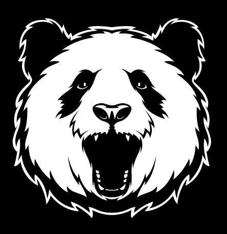 Roaring Panda Drawing