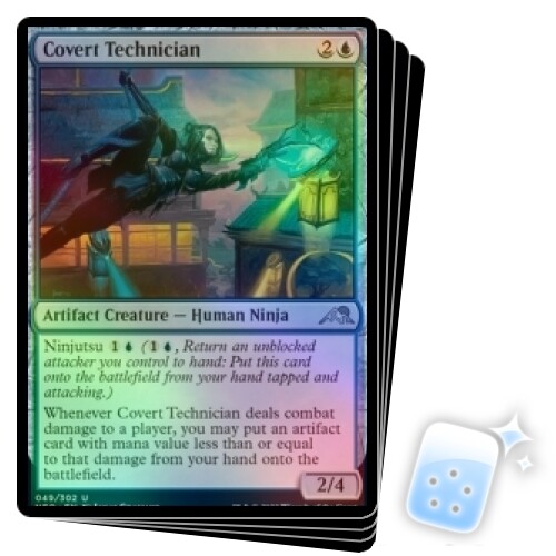 Foil Covert Technician X4 M/NM Magic: The Gathering MTG Kamigawa: Neon ...