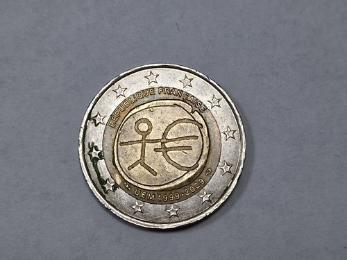 MONETA DUE 2 EURO Francia OMINO STILIZZATO UEM 1999-2009 RARA | eBay
