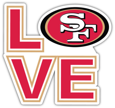 San Francisco 49ers NFL Sport Love Car Bumper Sticker Decal "SIZES'' | eBay