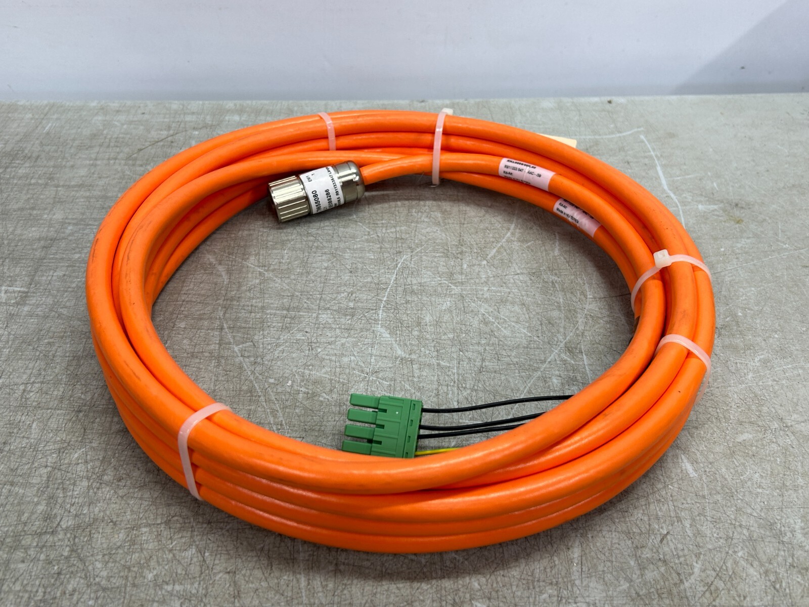 Rexroth Bosch RKL0005/008,5 Motor Power Cable 8.5 Meter, RKL R911333547 ...