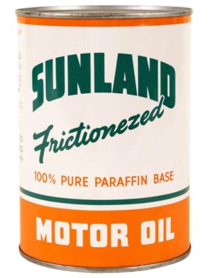 Sunland Frictionezed Motor Oil NEW 18" Tall DIECUT Sign USA STEEL 3 lbs ...