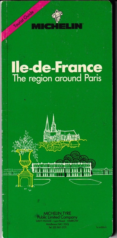 Two Vintage Green Michelin Travel Guides Paris 1990 Ile-de-France 1989 ...