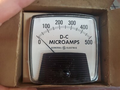 General Electric 50-162111EMEM2 Panel Meter 0-500 DC Microamps (CT1) | eBay