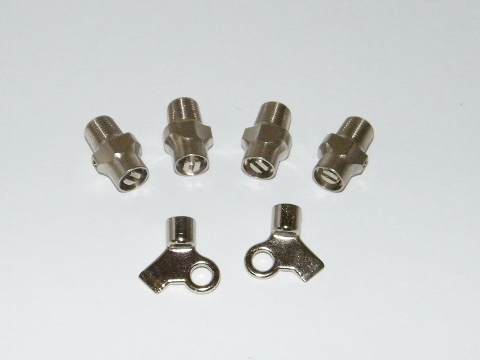 4 1/8" MIP Radiator Air Vent Bleeder Coin Valves and 2 Keys HVAC | eBay