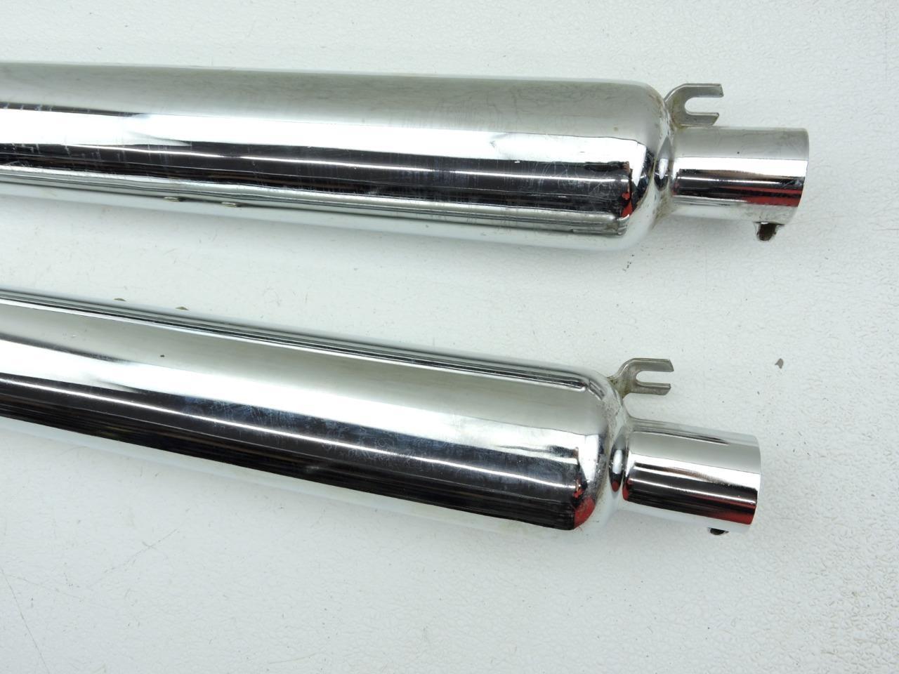 1 ¾” Exhaust Pipe Mufflers Custom Chopper Royal Enfield Triumph BSA ...