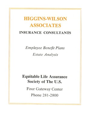 Print Ad 1974 Higgins-Wilson Associates Insurance Consultants ...