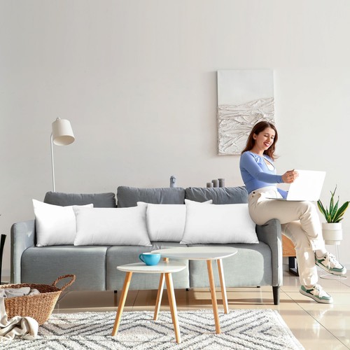 Utopia Bedding Throw Pillows (Set of 4, White), 14 x 22 Inches Pillows ...