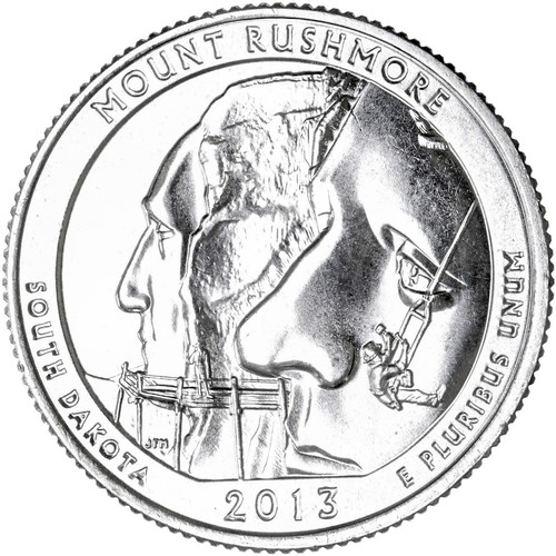 2013 D Parks Quarter ATB Mount Rushmore National Memorial Gem BU CN ...