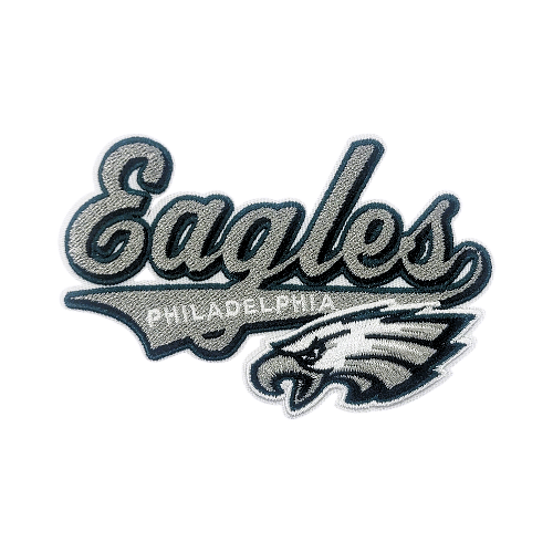 NFL Philadelphia Eagles Cursive Word Sew Glue Iron-On Patch Midnight ...