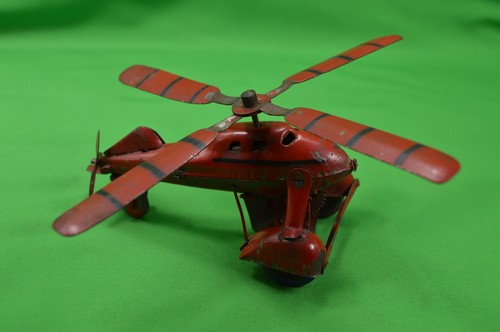 Vintage Occupied Japan Tin Gyrocopter Helicopter,Wind Up Toy,RED | eBay