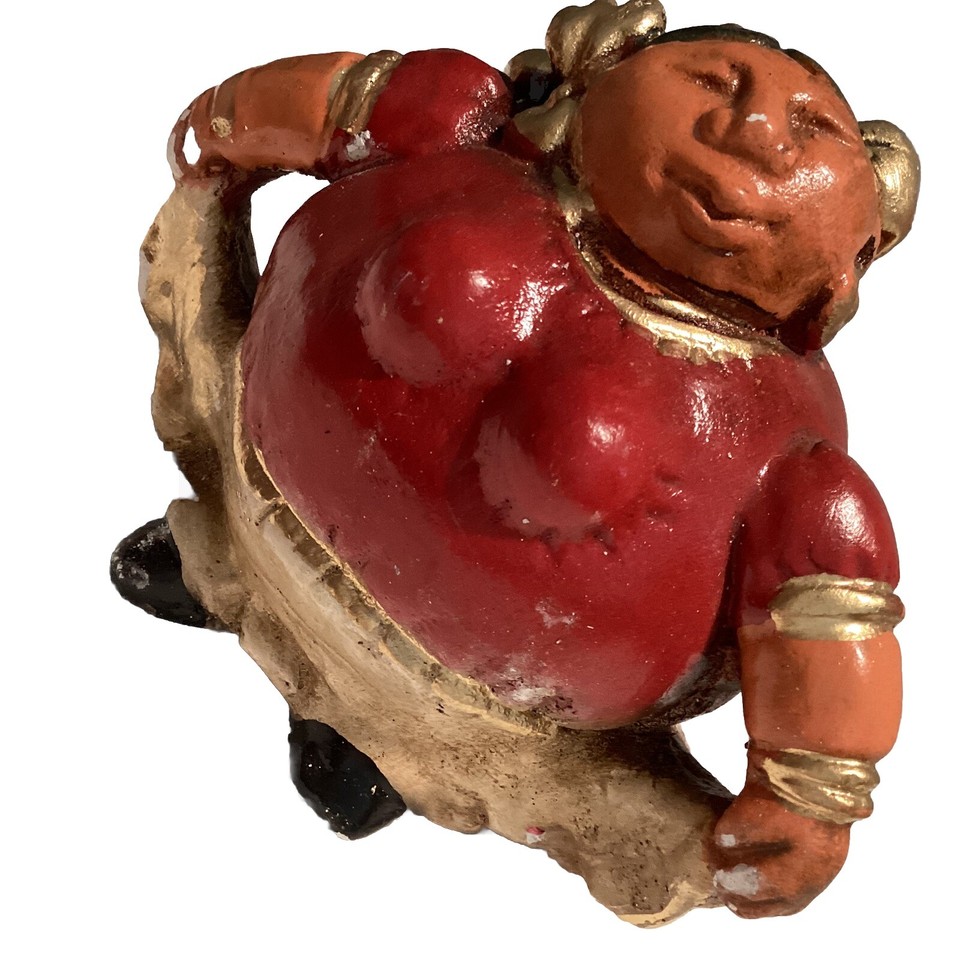 Mariachi Figure Rotund Dancing Lady Ceramic Mexican Folk Art FLAWS. Red ...