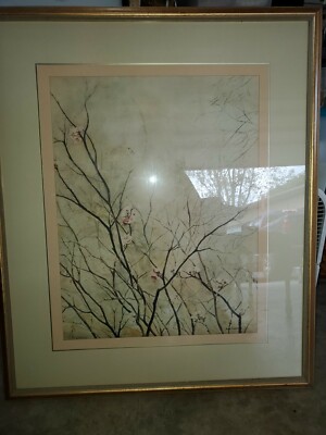 "Flowering Quince" Framed Vintage Print by Jane Chenoweth American ...