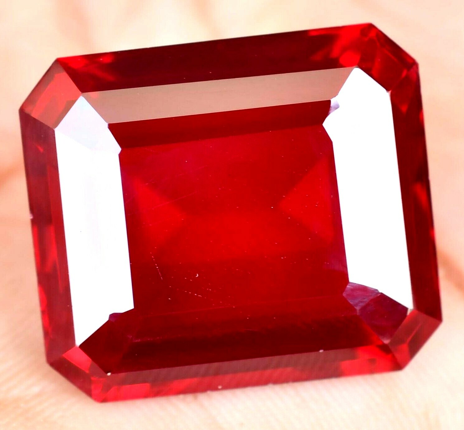 78.25 Ct Blood Red Mozambique Ruby CERTIFIED Emerald Stunning Gemstone ...