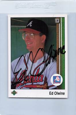 1989 Upper Deck #435 Ed Olwine Braves Signed Auto *F1312 | eBay