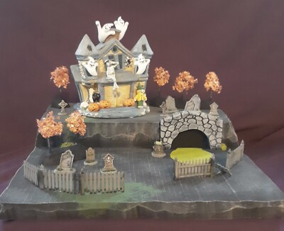 Large Halloween Toxic Pond Village Display 16x16 Platform Base Dept 56 ...