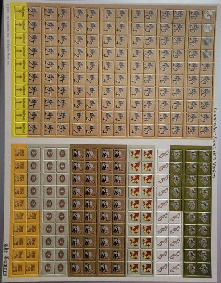 The Gamers Wargame Guderian's Blitzkrieg Unpunched Counters Only (bD ...