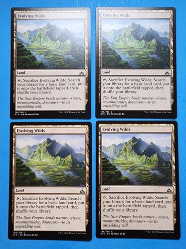 4x Evolving Wilds Rivals of Ixalan 2018 Mtg Magic Gathering Sacrifice ...