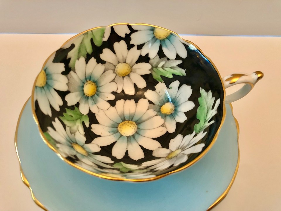 Vintage Paragon Cup Saucer Daisy Pattern Fine Bone China England double ...
