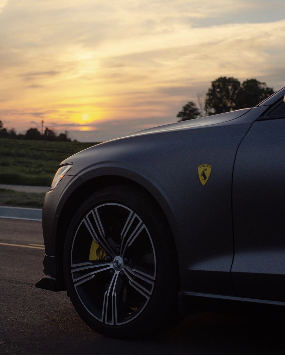 PAIR (2) of GENUINE Prancing Moose VOLVO 3” Traditional Vinyl Adhesive ...