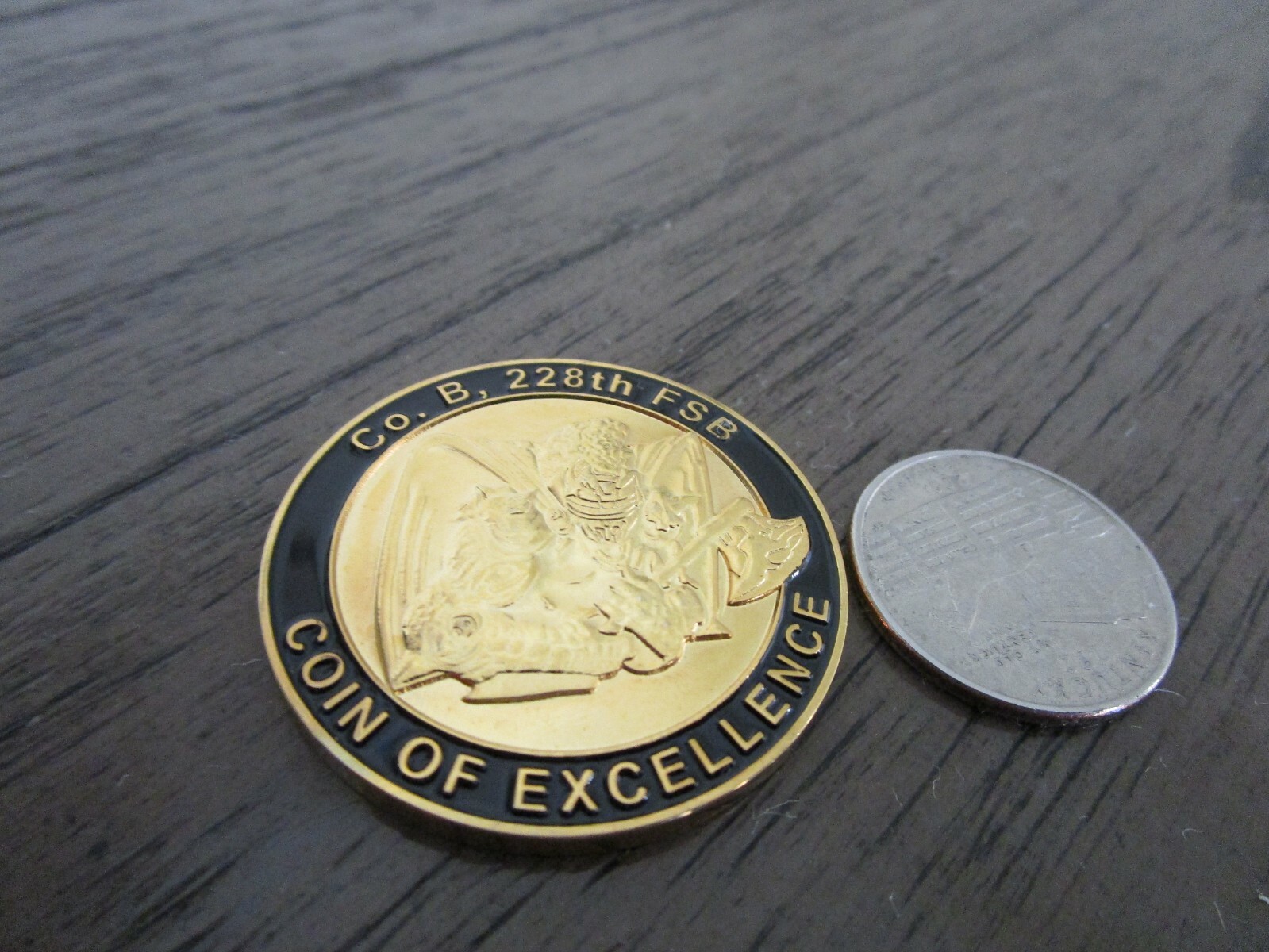 US ARMY 228th Forward Support Battalion Black Knights Challenge Coin ...