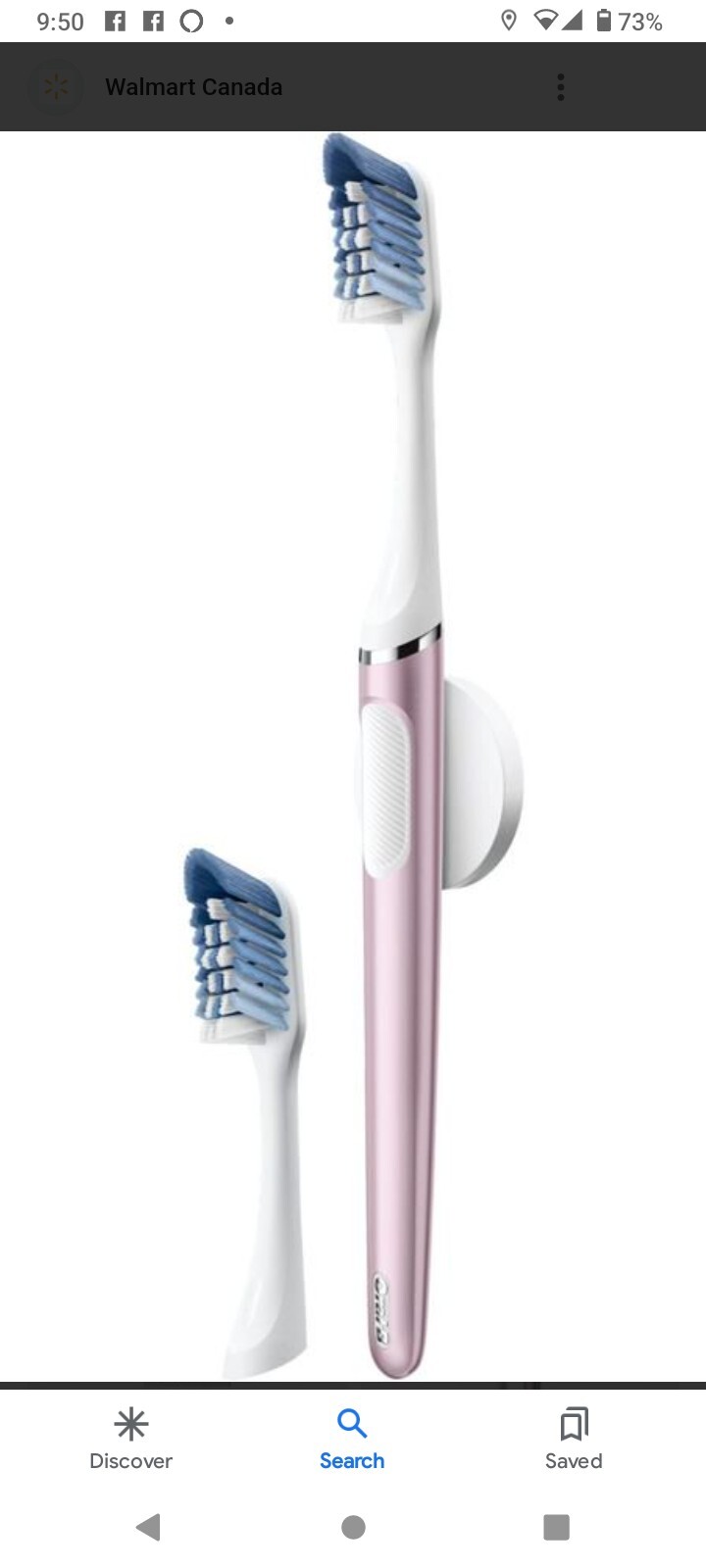 Oral-B Clic Manual Toothbrush Magnetic Brush Holder ROSE QUARTZ for ...