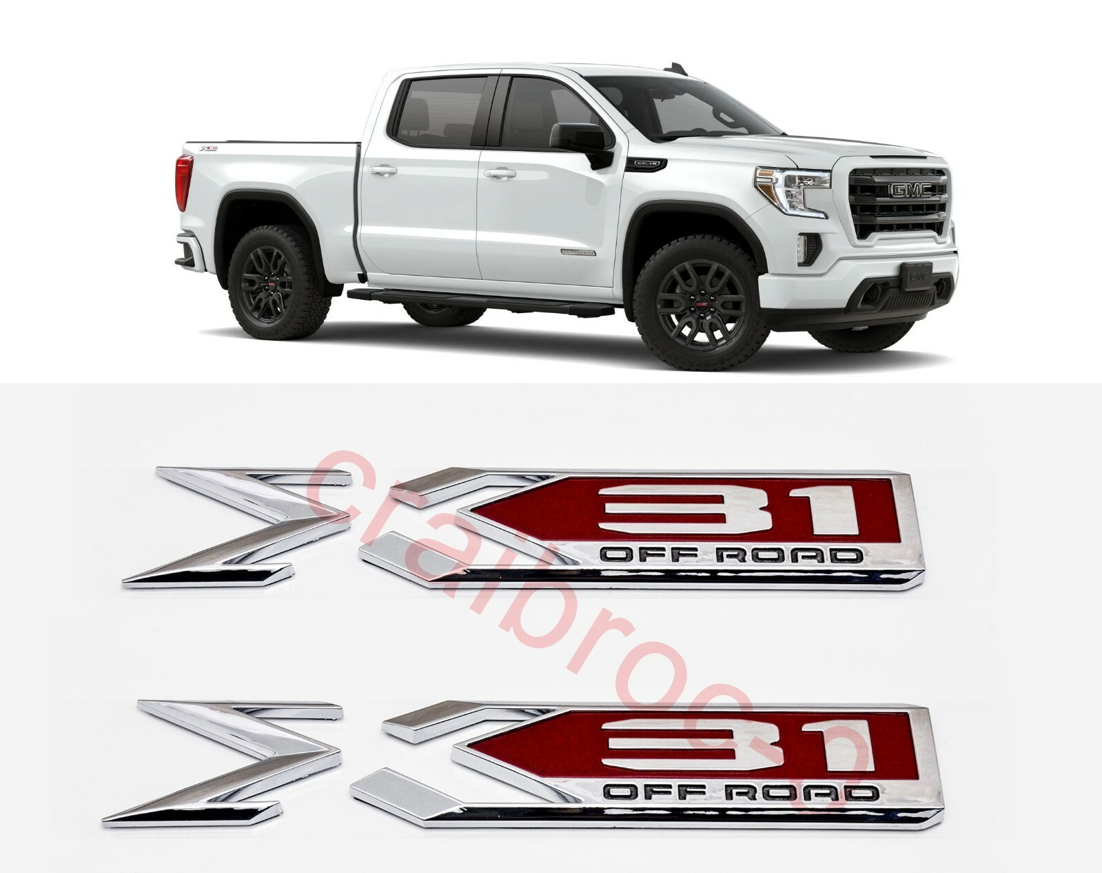 2pcs NEW 2019 - 2029 GMC Sierra X 31 OFF ROAD Bed Emblem 84682662 OEM ...