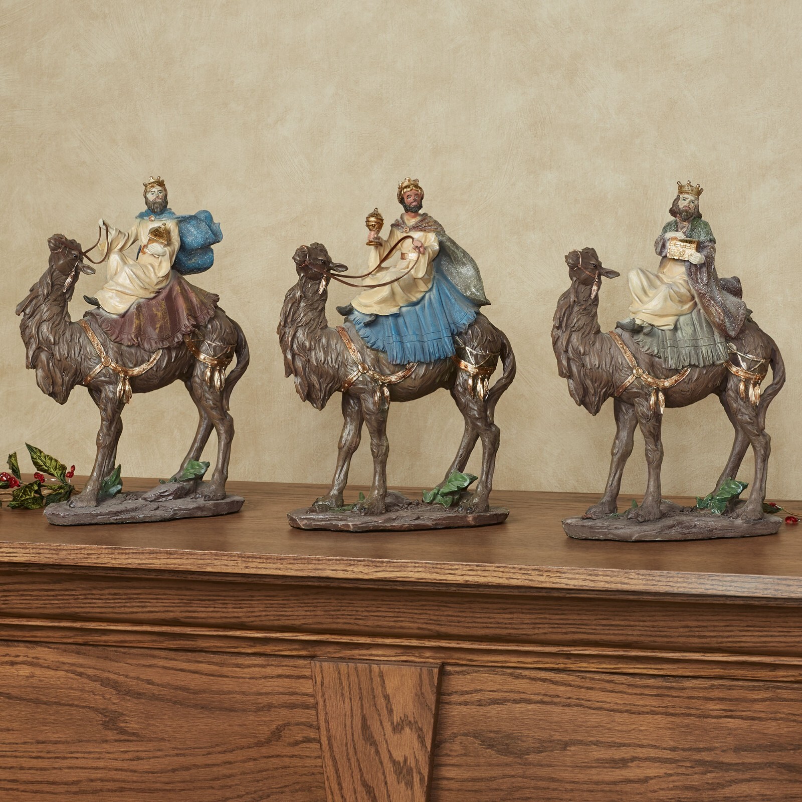 Three Wise Men Table Sculptures Multi Jewel Set of Three | eBay