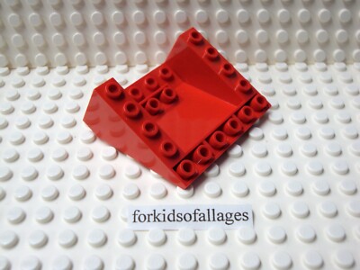 Lego #4228 Slope Brick 33 5x6x2 Inverted Red Classic Space 6989 Mega ...