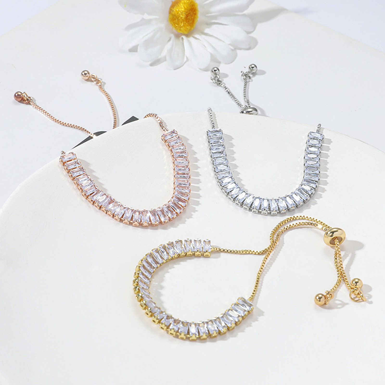 Women Bracelet Luxury Dress Up Female Sparkling Rhinestone Party Pull ...